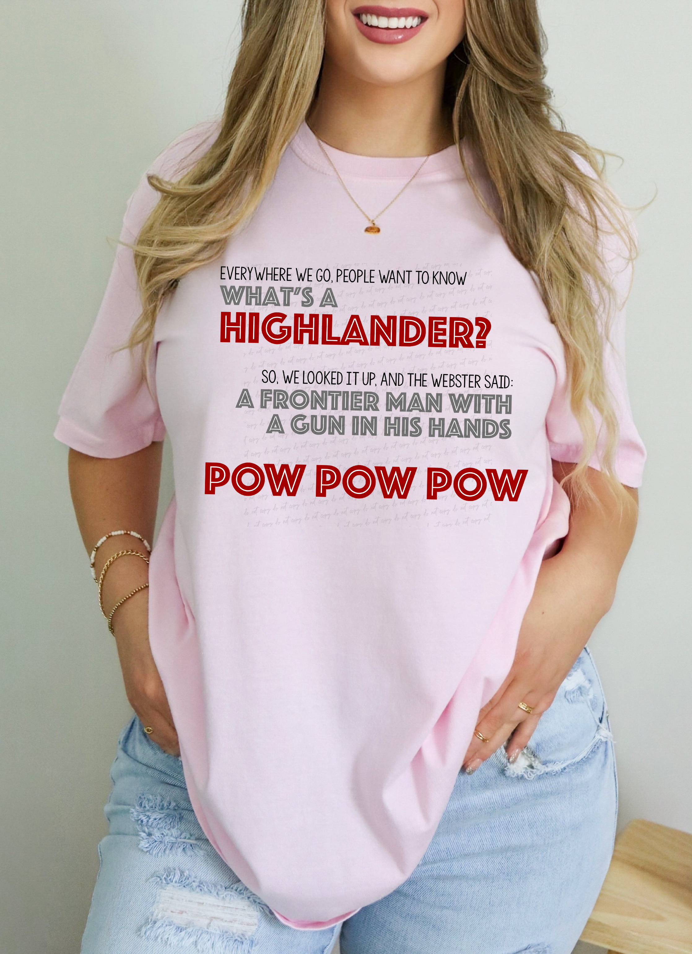Highlander Frontier Man With A Gun Pow Pow Pow 114883 DTF transfer ...