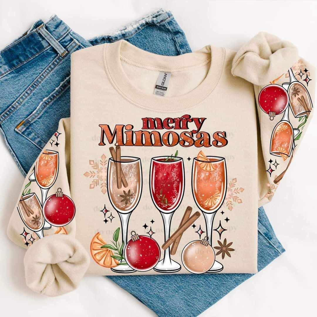 Merry mimosas FRONT ONLY (CSC) 62776 DTF transfer – Mud & Grace Transfers