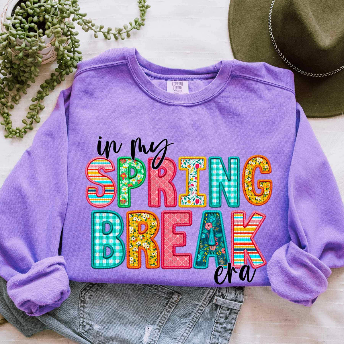 In my spring break era patterned and black 20854 DTF transfer – Mud ...