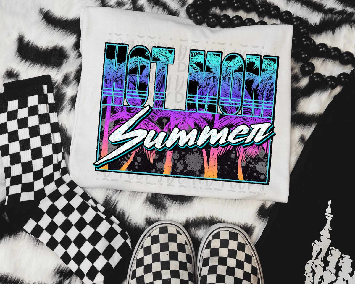 Hot mom summer palm trees (SSD) 31984 DTF transfer – Mud & Grace Transfers