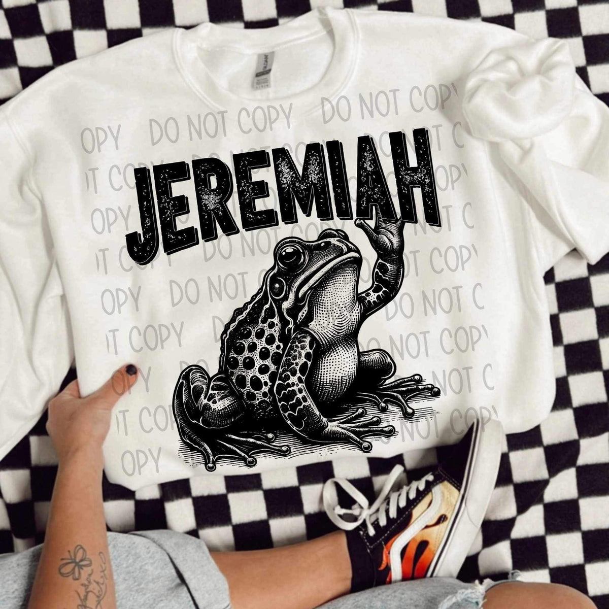 Jeremiah frog (SWB) 23069 DTF transfer – Mud & Grace Transfers