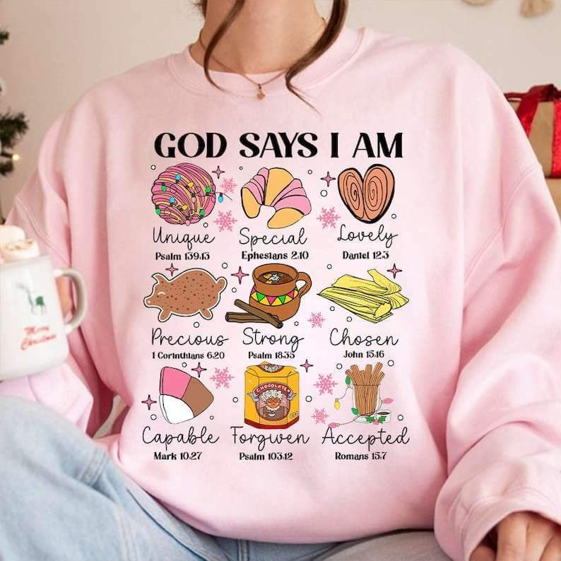 God says i am desserts 23923 DTF transfer – Mud & Grace Transfers