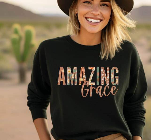 Amazing grace floral 25057 DTF transfer – Mud & Grace Transfers