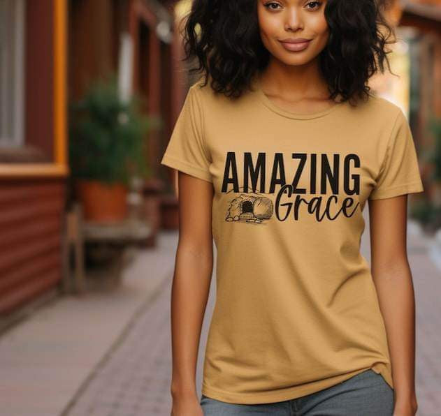 Amazing grace with tomb 25043 DTF transfer – Mud & Grace Transfers