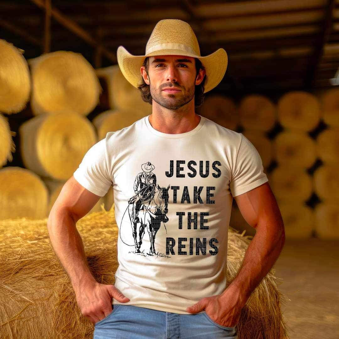 Jesus take the reins 10224 DTF TRANSFER – Mud & Grace Transfers