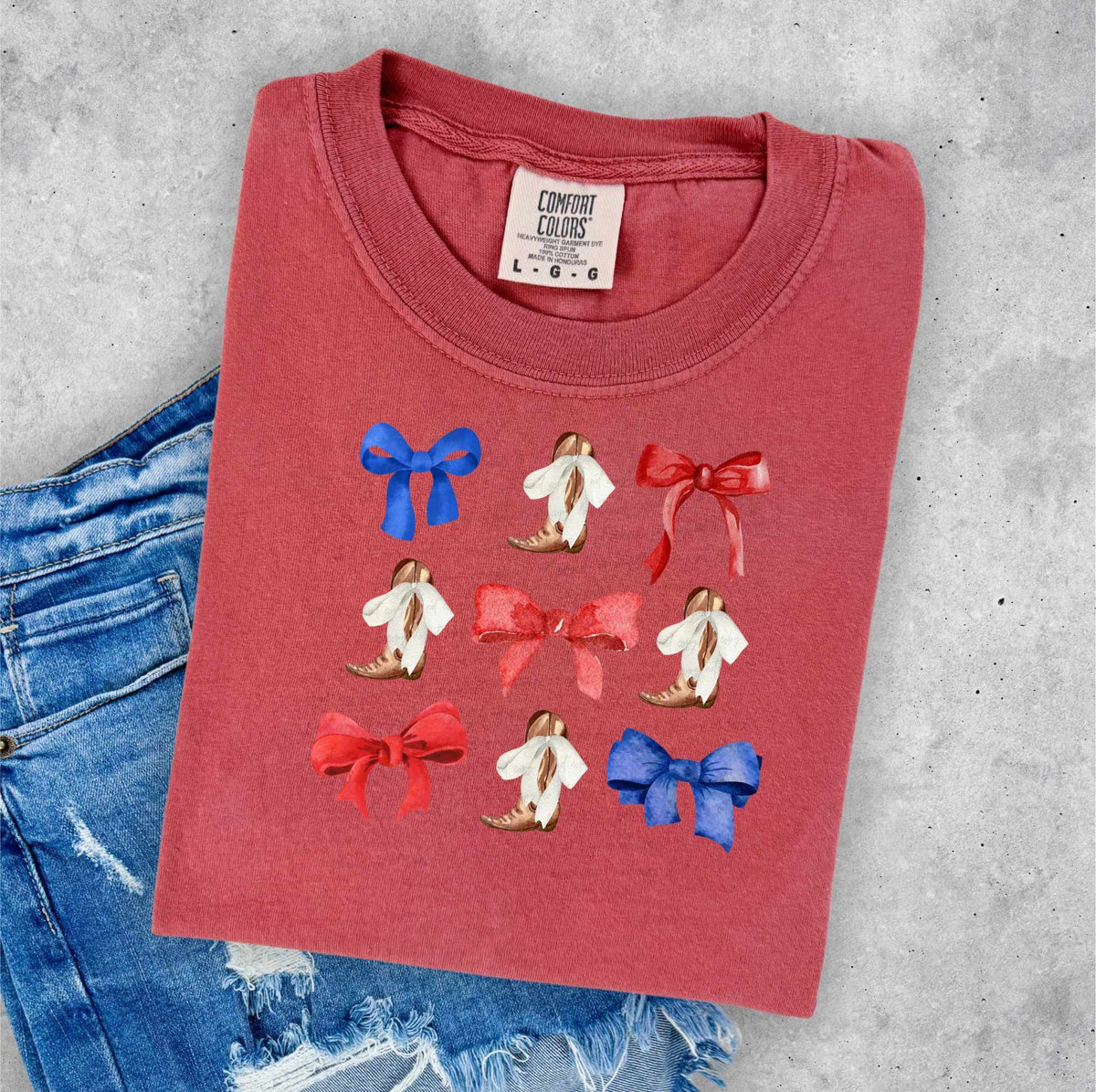 coquette boot collage 35545 DTF transfer – Mud & Grace Transfers