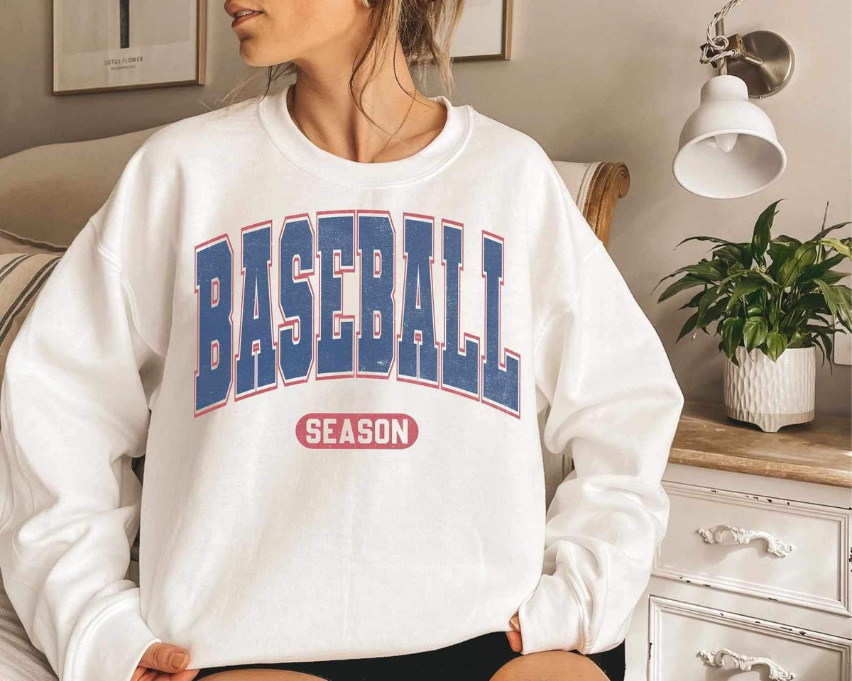 Baseball season red and blue (WSB) 25583 DTF transfer – Mud & Grace ...