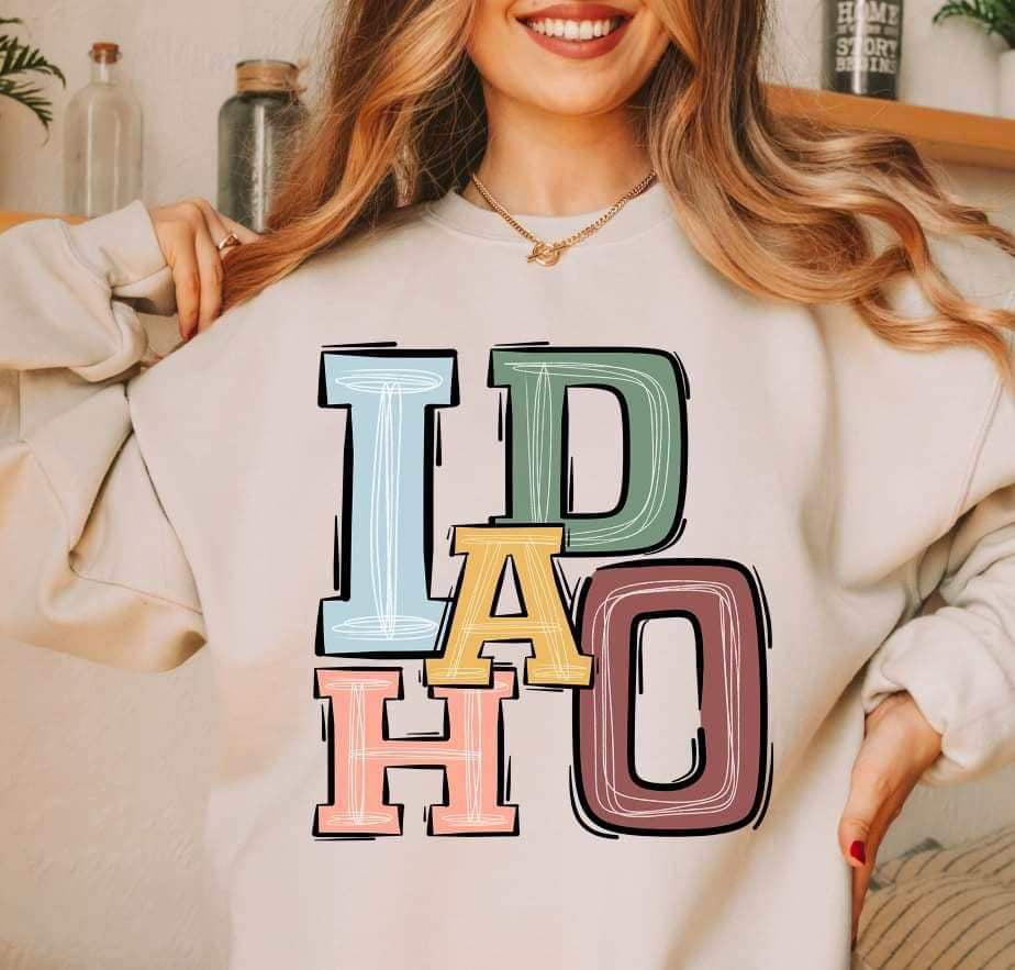 Idaho pastel font 15601 DTF Transfer – Mud & Grace Transfers
