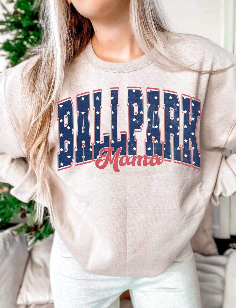Ballpark mama red and blue (WSB) 25582 DTF transfer – Mud & Grace Transfers