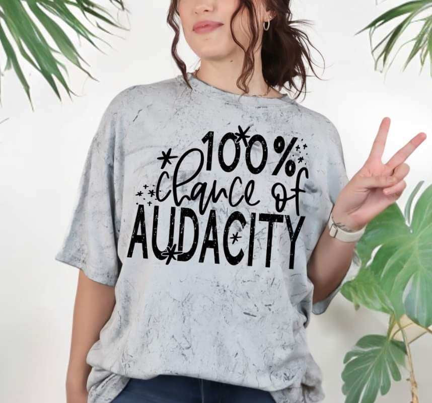 100% chance of audacity 35664 DTF transfer – Mud & Grace Transfers