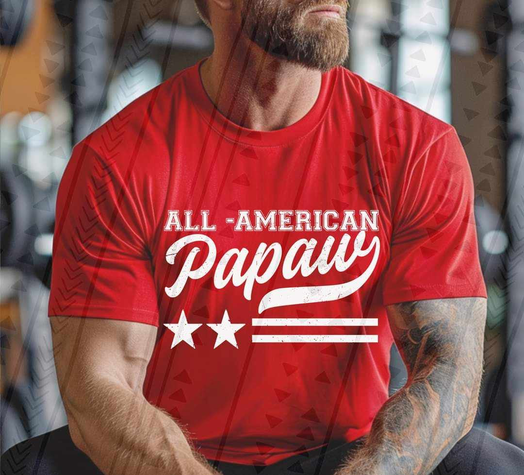 All american papaw WHITE 35736 DTF transfer – Mud & Grace Transfers