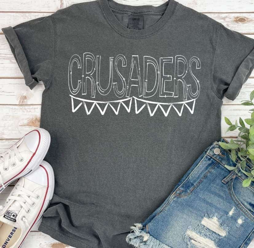 Crusaders white banner 35869 DTF transfer – Mud & Grace Transfers