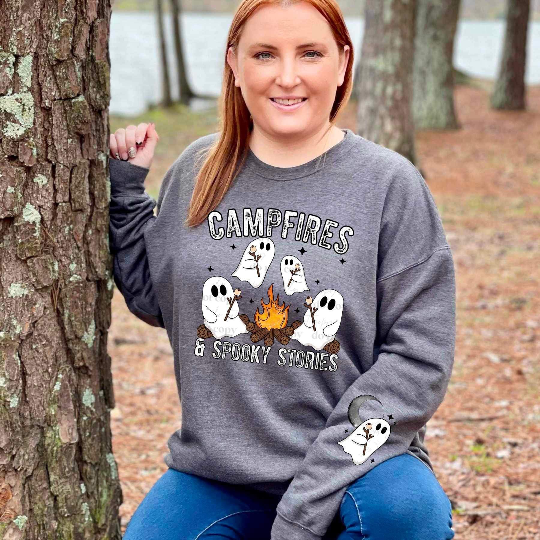 Campfires & spooky stories (ghosts around campfire) FRONT ONLY 16042 D ...