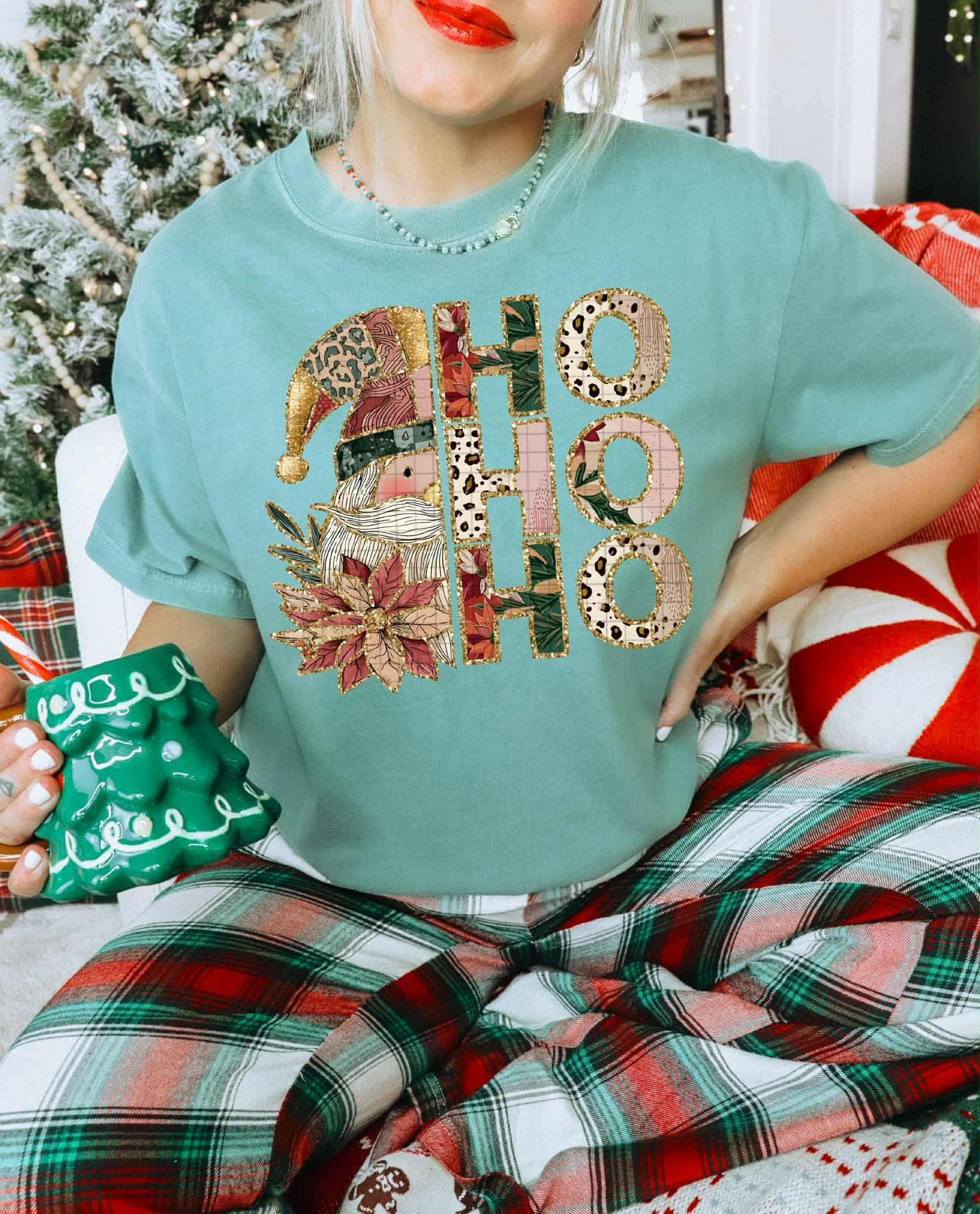 Ho Ho Ho half santa (PH) DTF transfer – Mud & Grace Transfers
