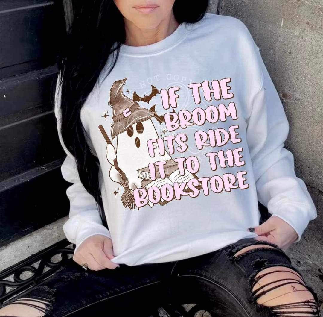 If the broom fits ride it to the bookstore (LYTTLE) 26406 DTF transfer ...