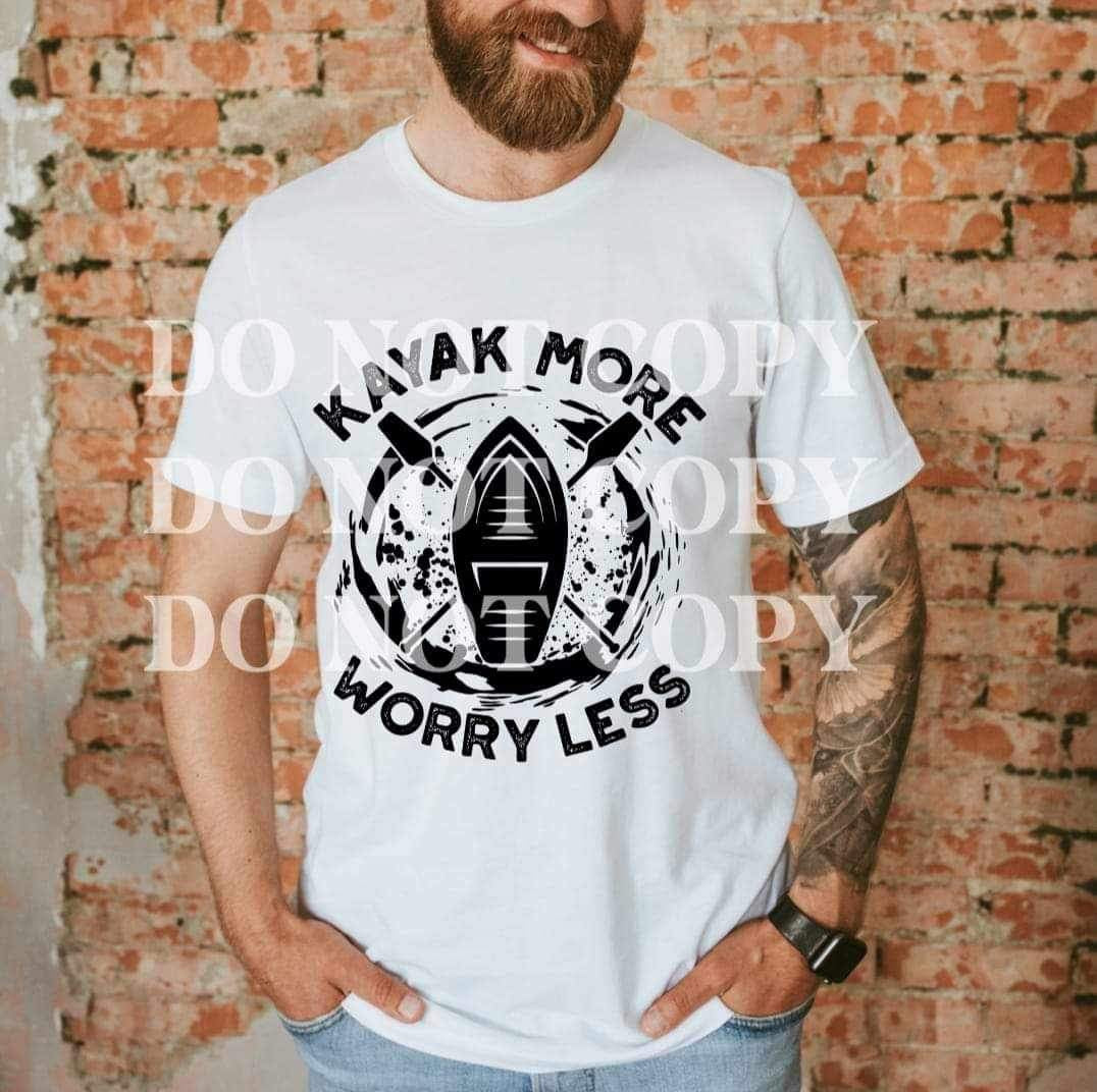 Kayak more worry less 26464 DTF transfer – Mud & Grace Transfers