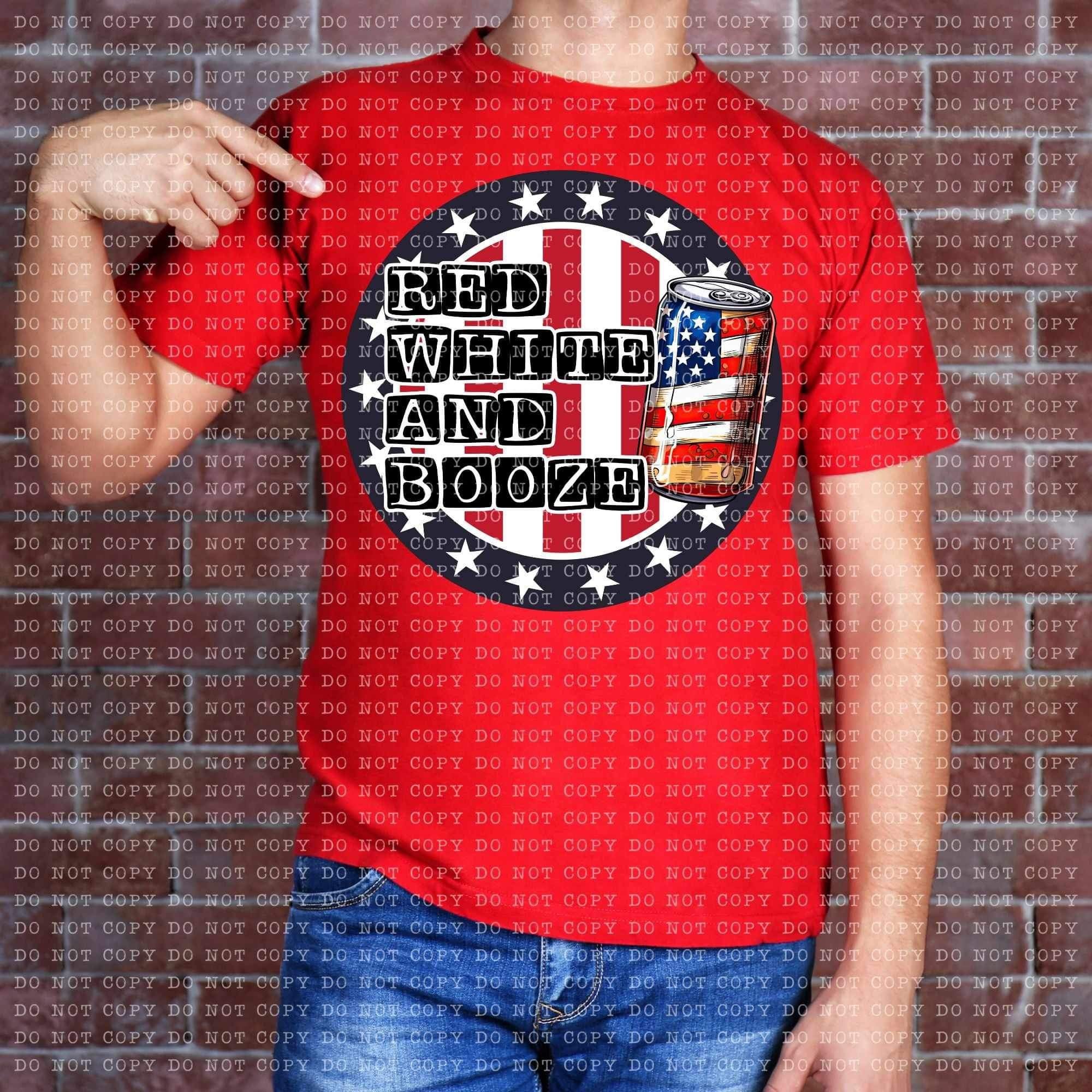 Red white and booze circle (ECHT) 26887 DTF transfer – Mud & Grace ...