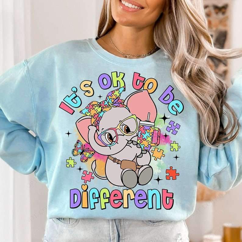 It’s okay to be different elephant 27086 DTF transfer – Mud & Grace ...