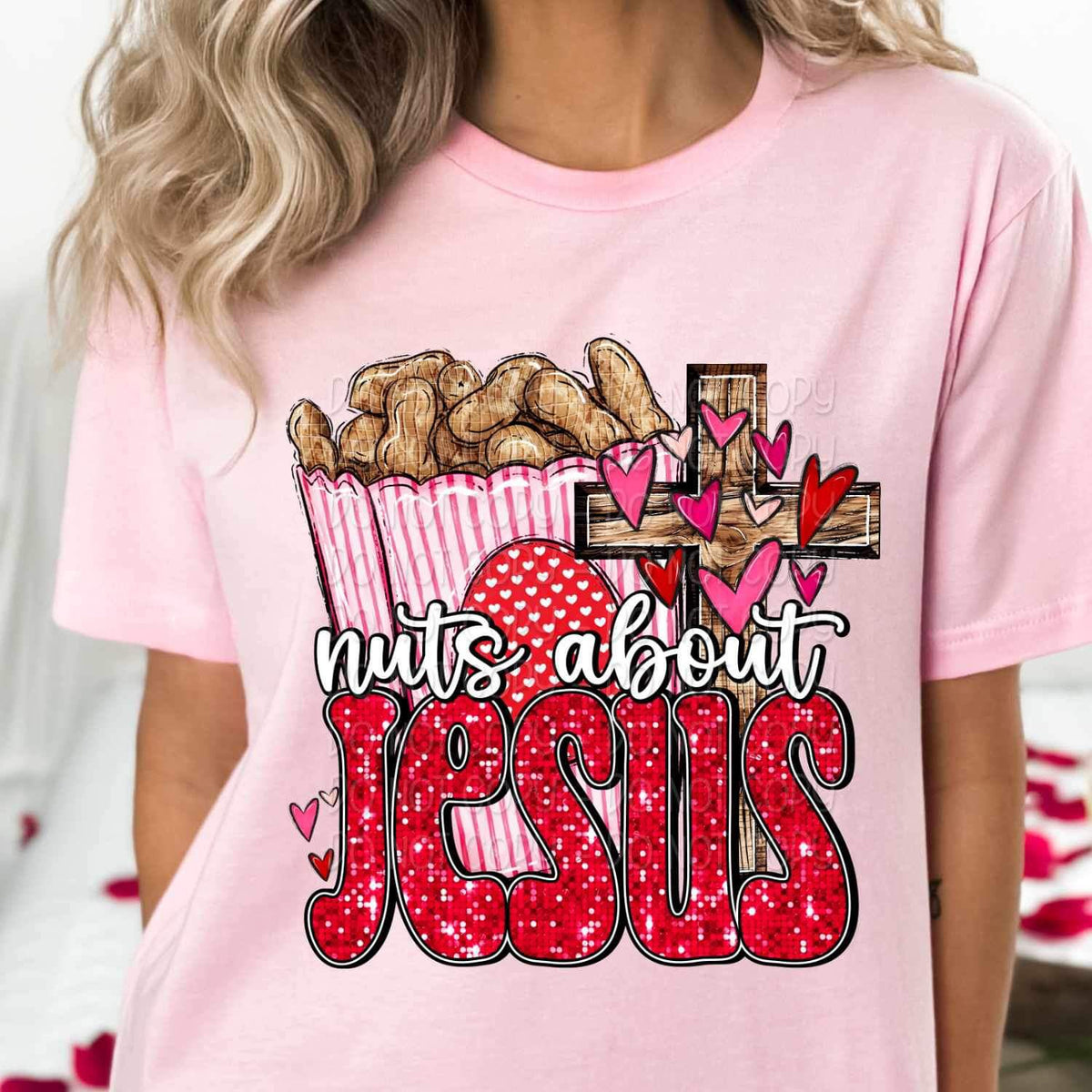Nuts about jesus bag of peanuts and cross 17585 DTF TRANSFER – Mud ...