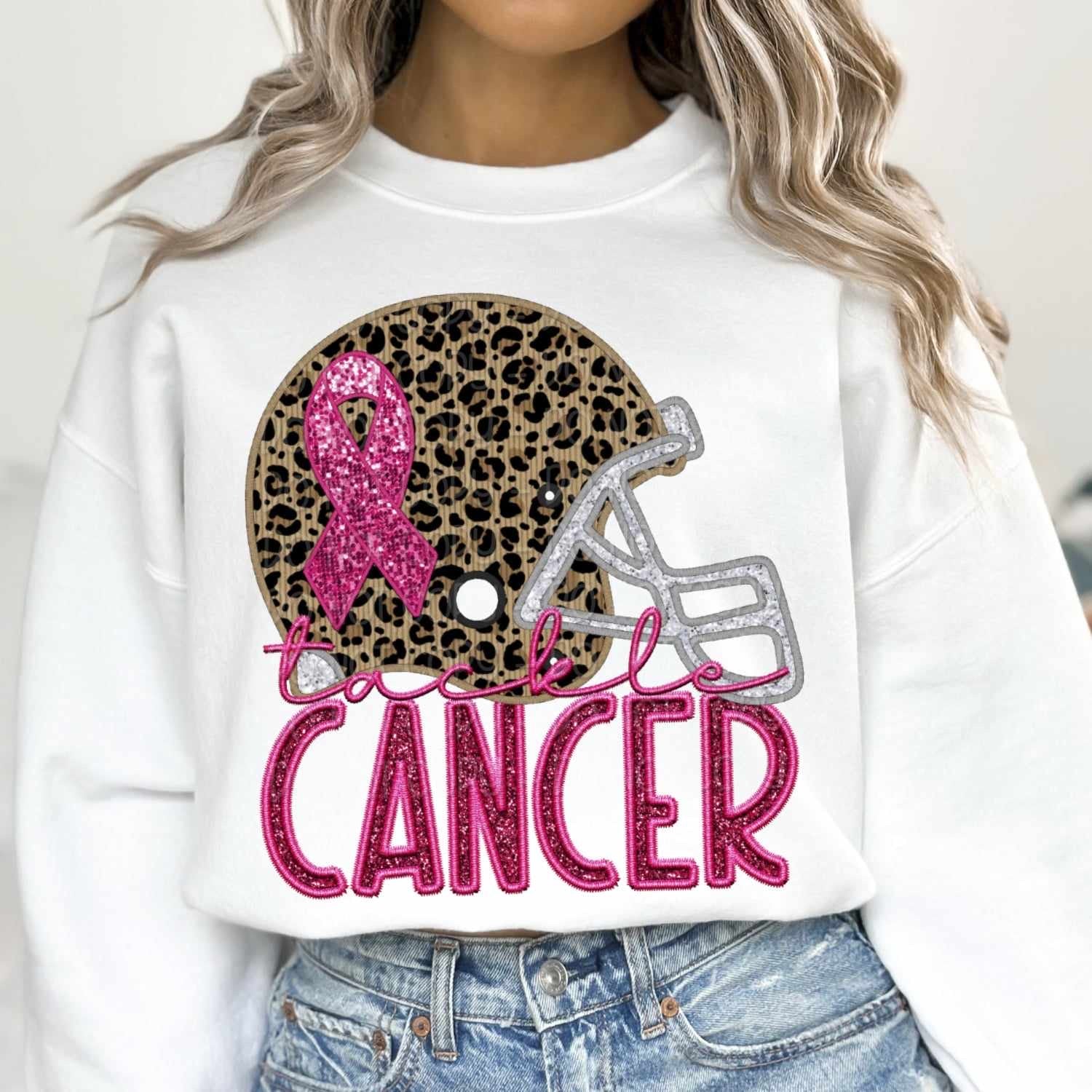 Tackle cancer helmet 37402 DTF transfer – Mud & Grace Transfers