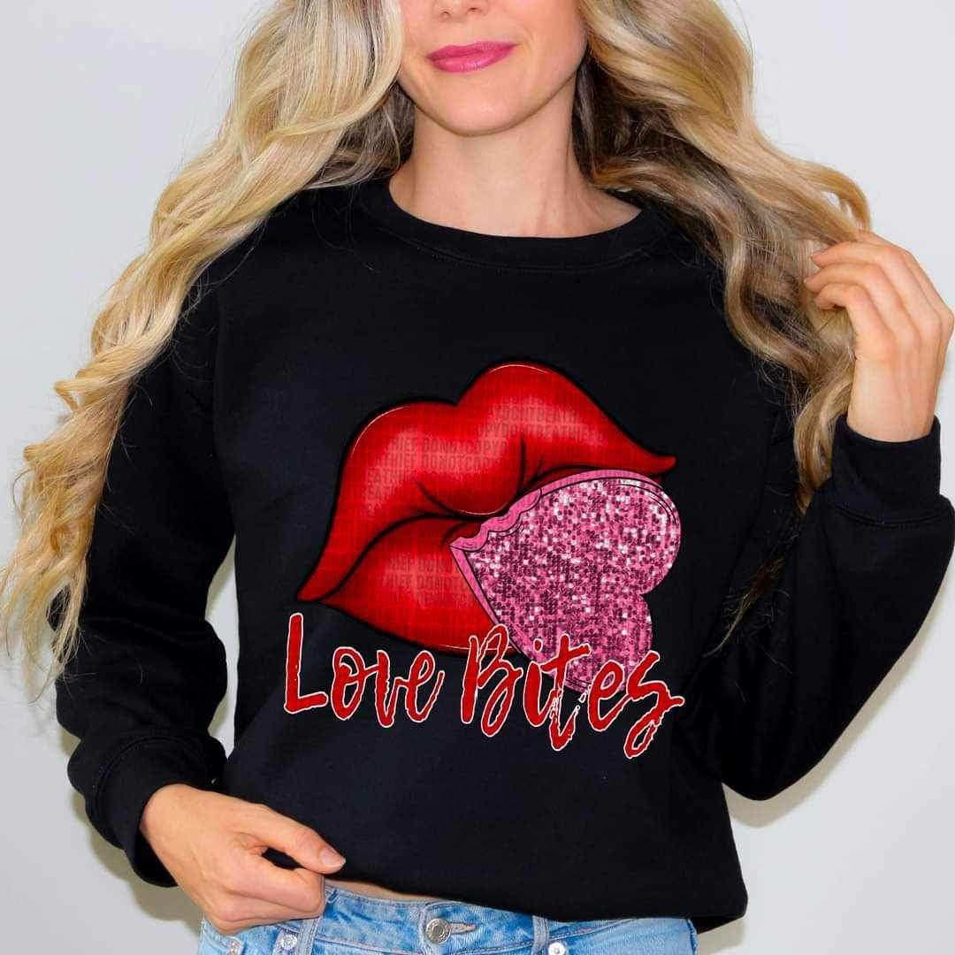 Love bites lips 17923 DTF TRANSFER – Mud & Grace Transfers