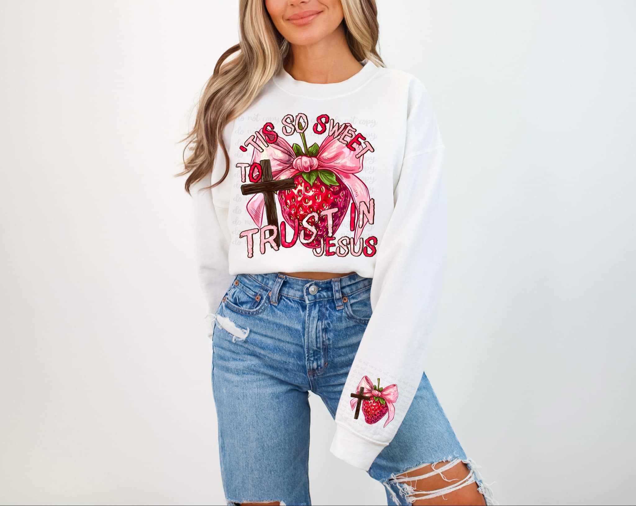 Tis so sweet to trust in Jesus FRONT 60171 DTF transfer – Mud & Grace ...