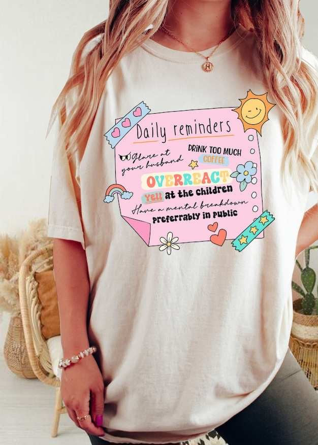 Daily reminders sticky note 27579 DTF transfer – Mud & Grace Transfers