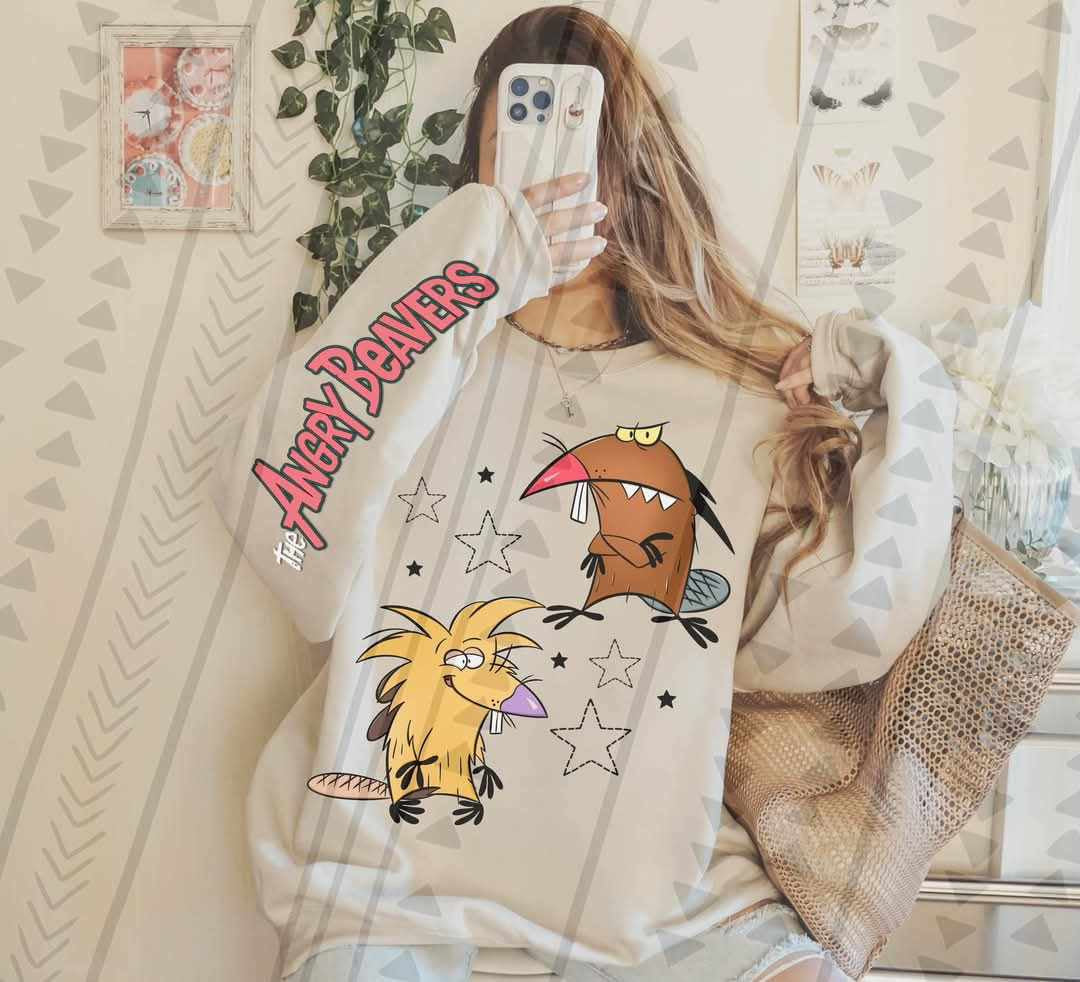 The angry beavers FRONT 75838 DTF transfer – Mud & Grace Transfers