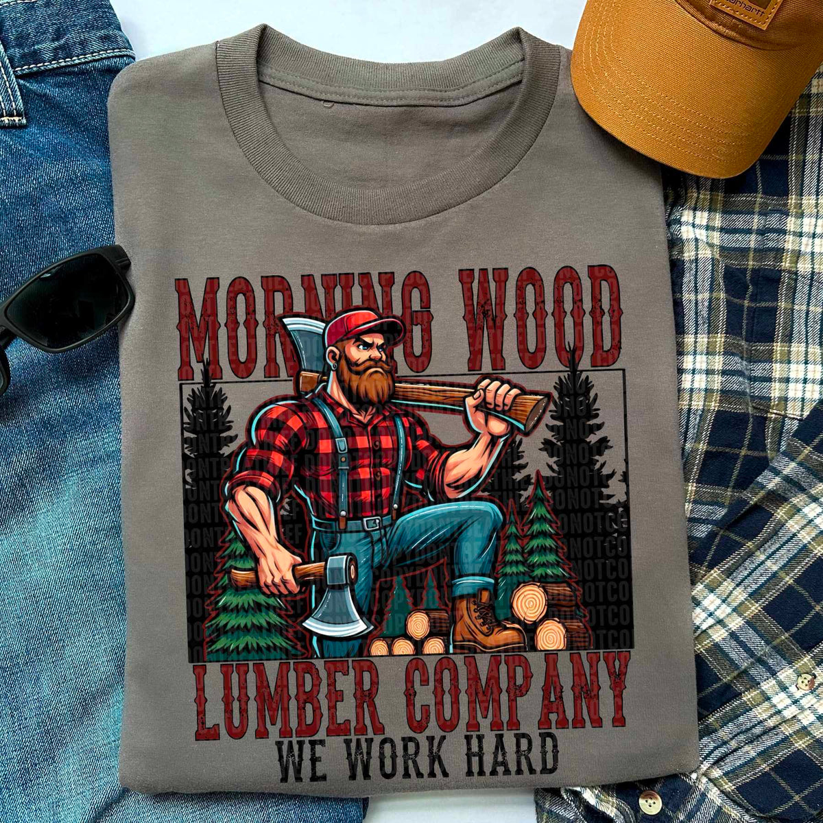 Morning wood lumber company 27914 DTF transfer – Mud & Grace Transfers