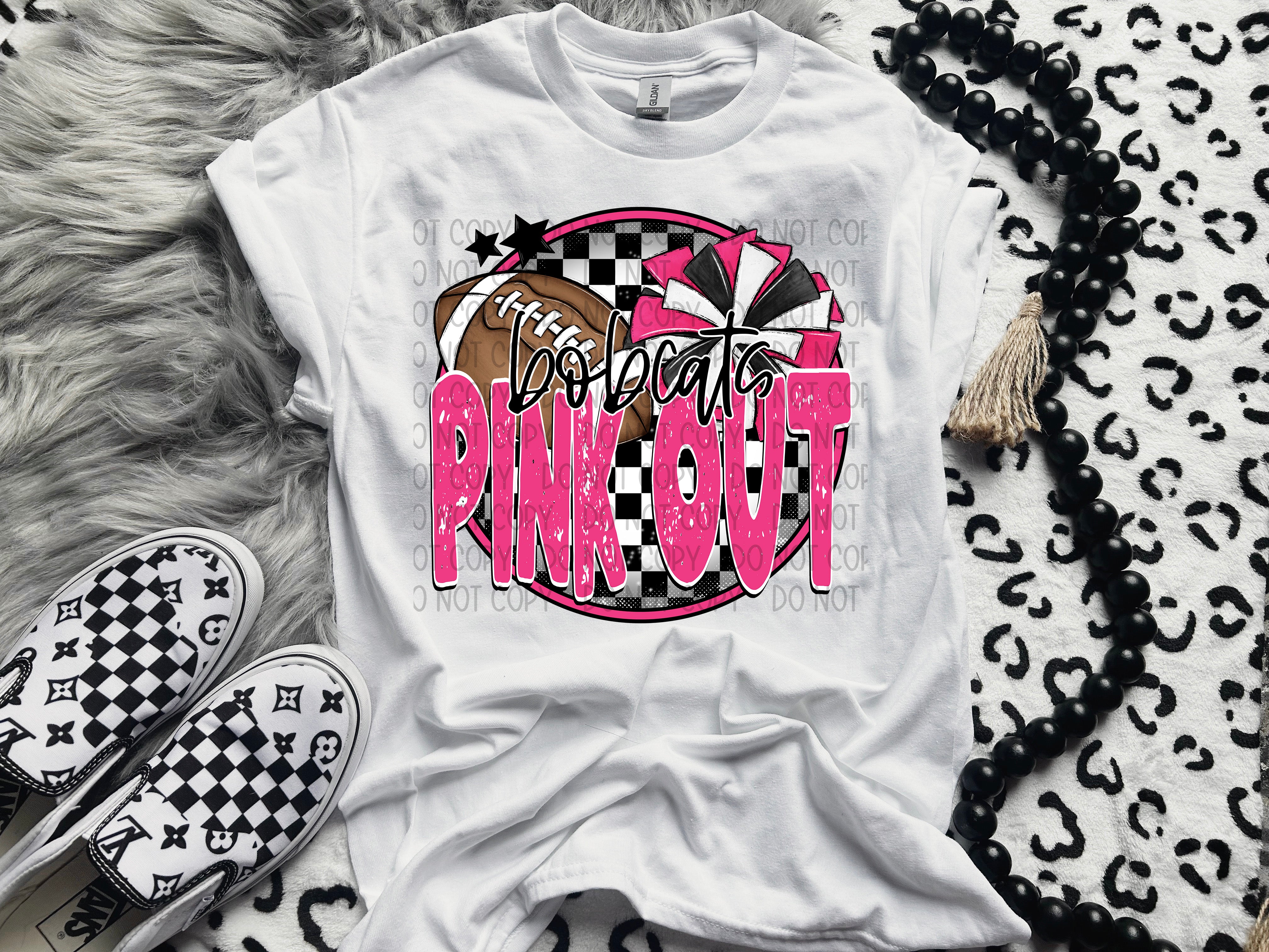 Bobcats pink out 41281 DTF TRANSFER – Mud & Grace Transfers