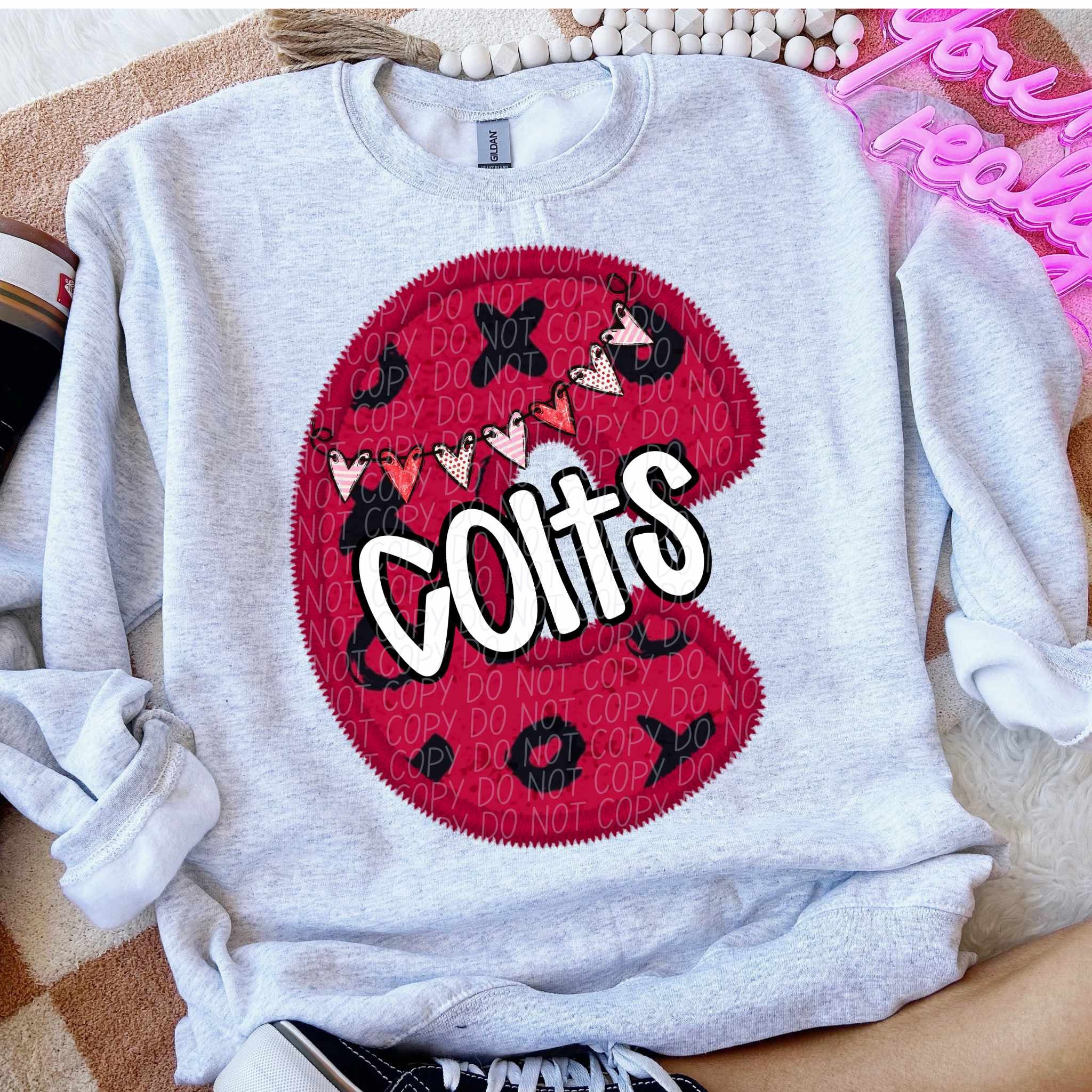 C colts valentine (CITY) 77900 DTF transfer – Mud & Grace Transfers