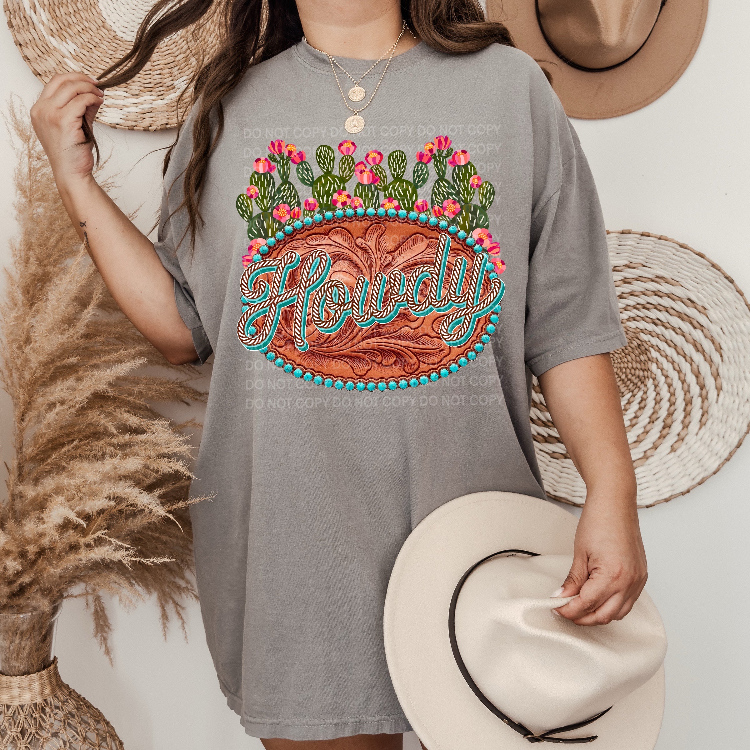 Howdy Leather Patch (SCG) DTF transfer – Mud & Grace Transfers