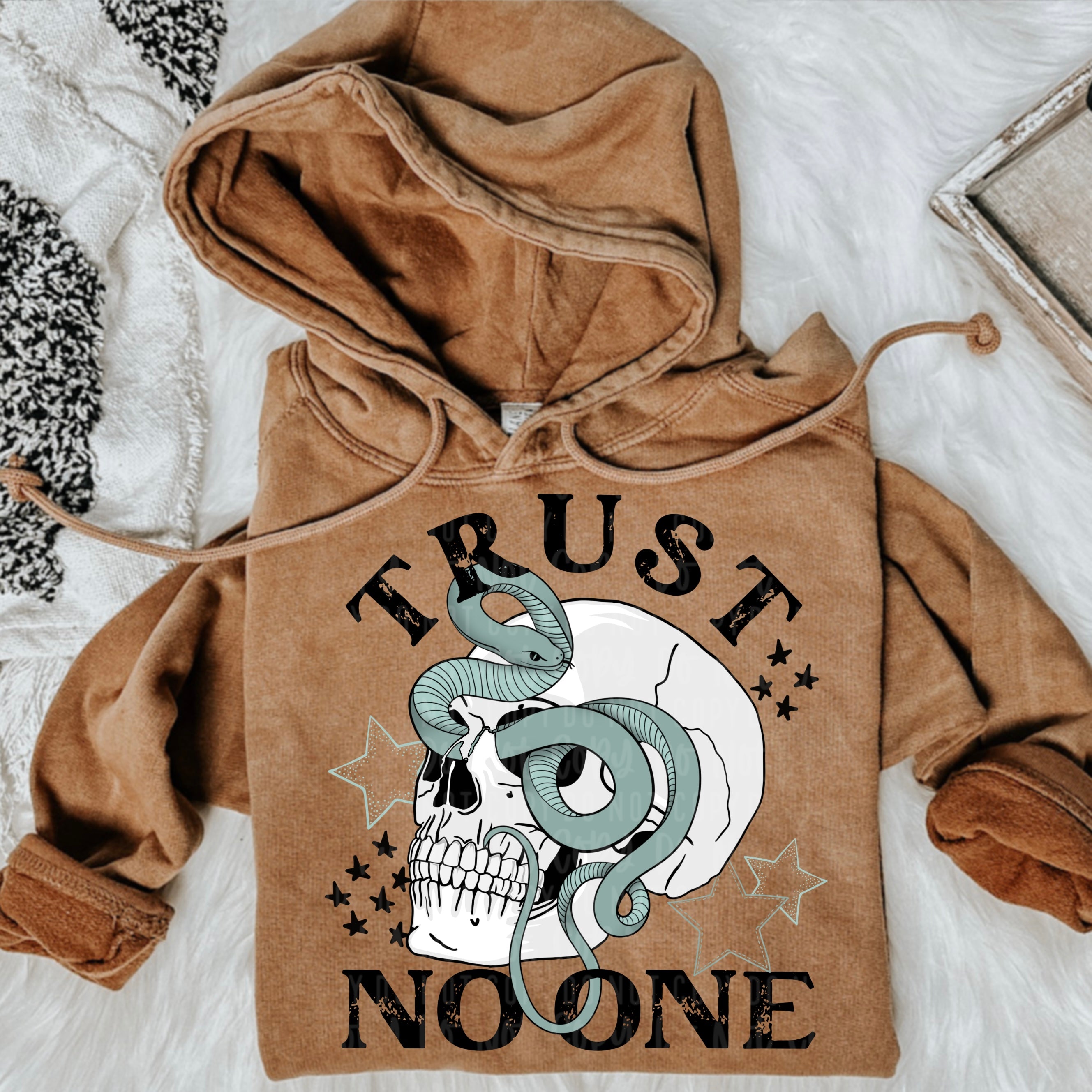 Trust no one snake wrapped in skull 11494 DTF TRANSFER – Mud & Grace ...