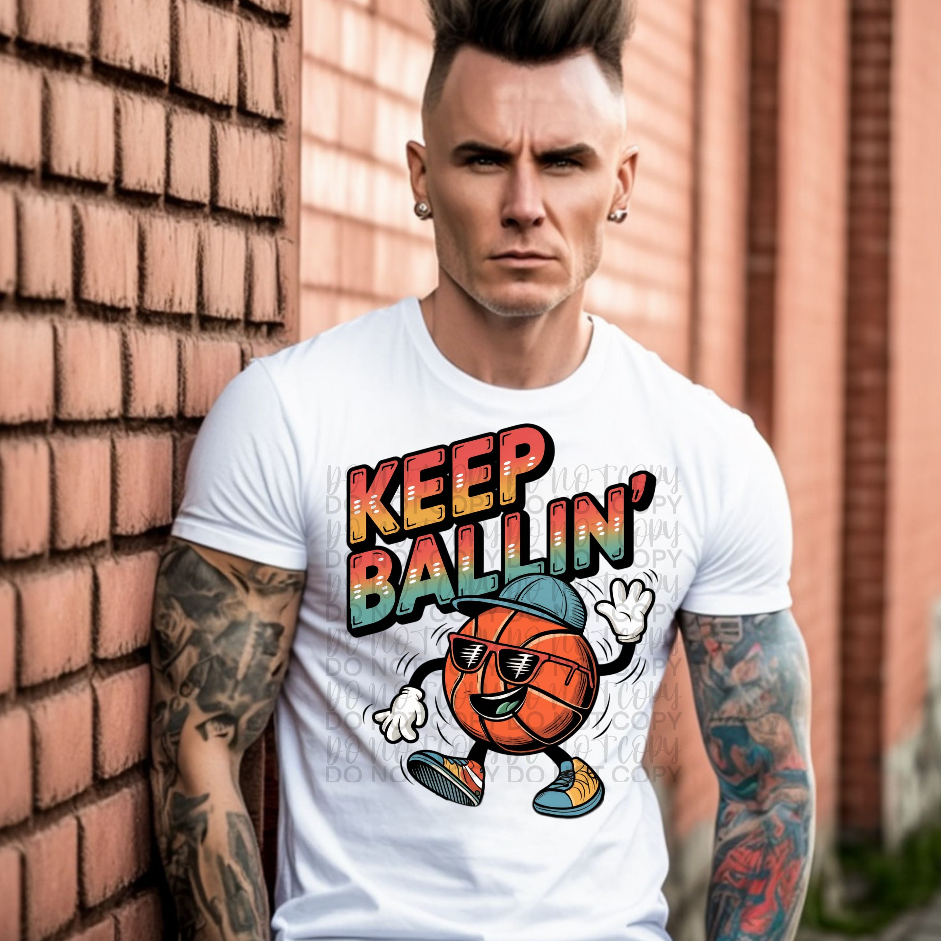 Keep Ballin BASKETBALL (Starlight) DTF transfer – Mud & Grace Transfers