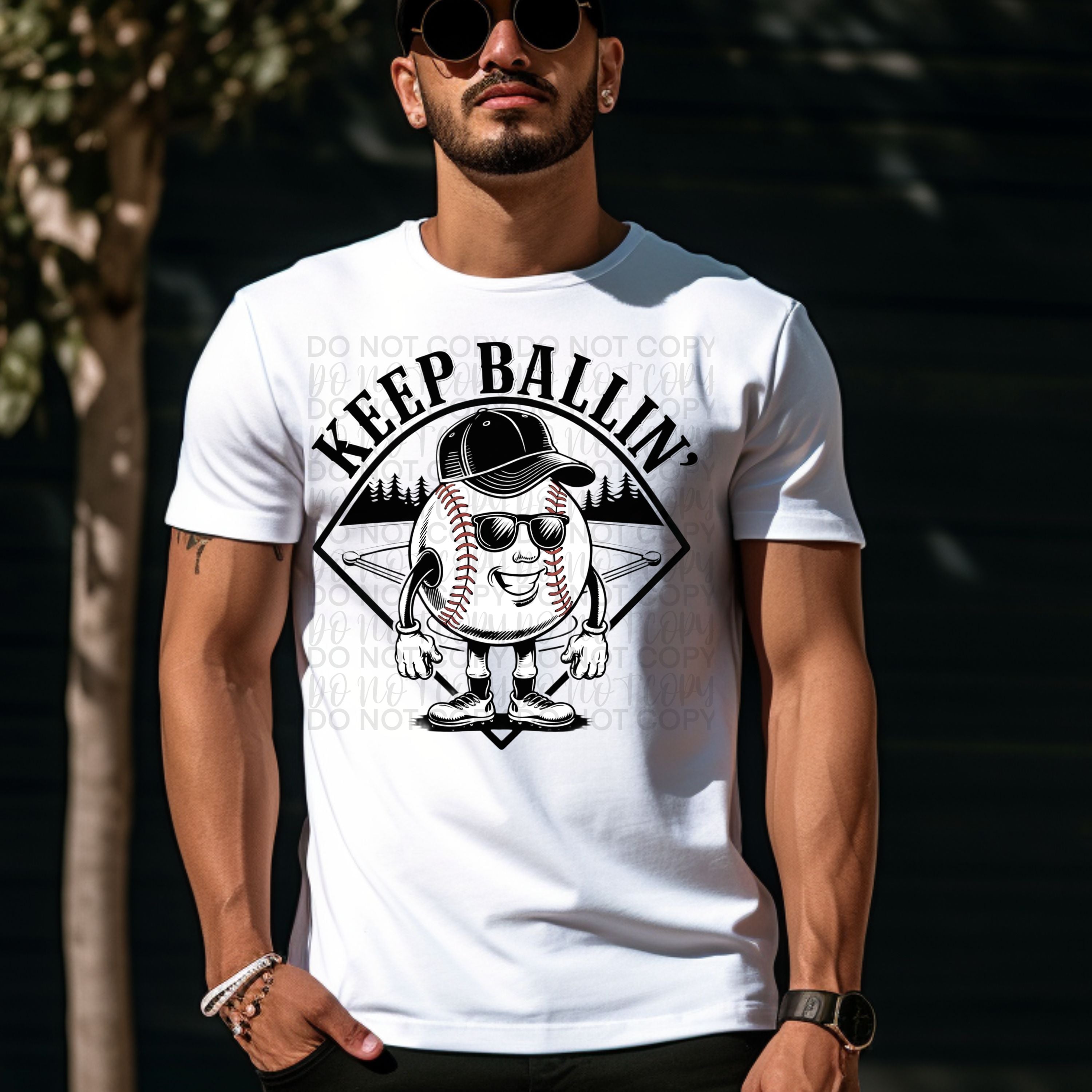 Keep Ballin' BASEBALL (Starlight) DTF transfer – Mud & Grace Transfers