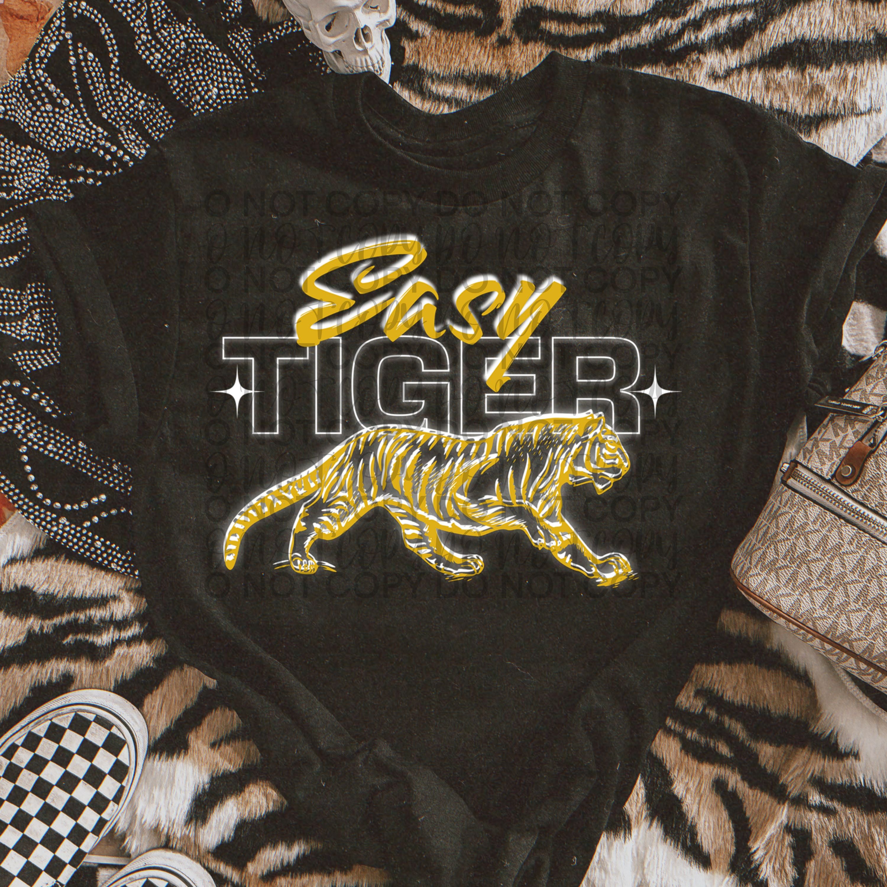 Easy Tiger GOLD (Starlight) DTF transfer – Mud & Grace Transfers