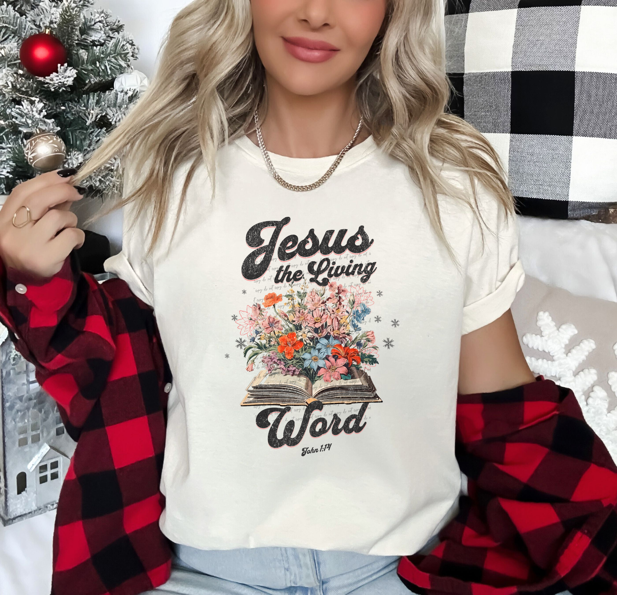 Jesus The Living Word 46548 DTF transfer – Mud & Grace Transfers