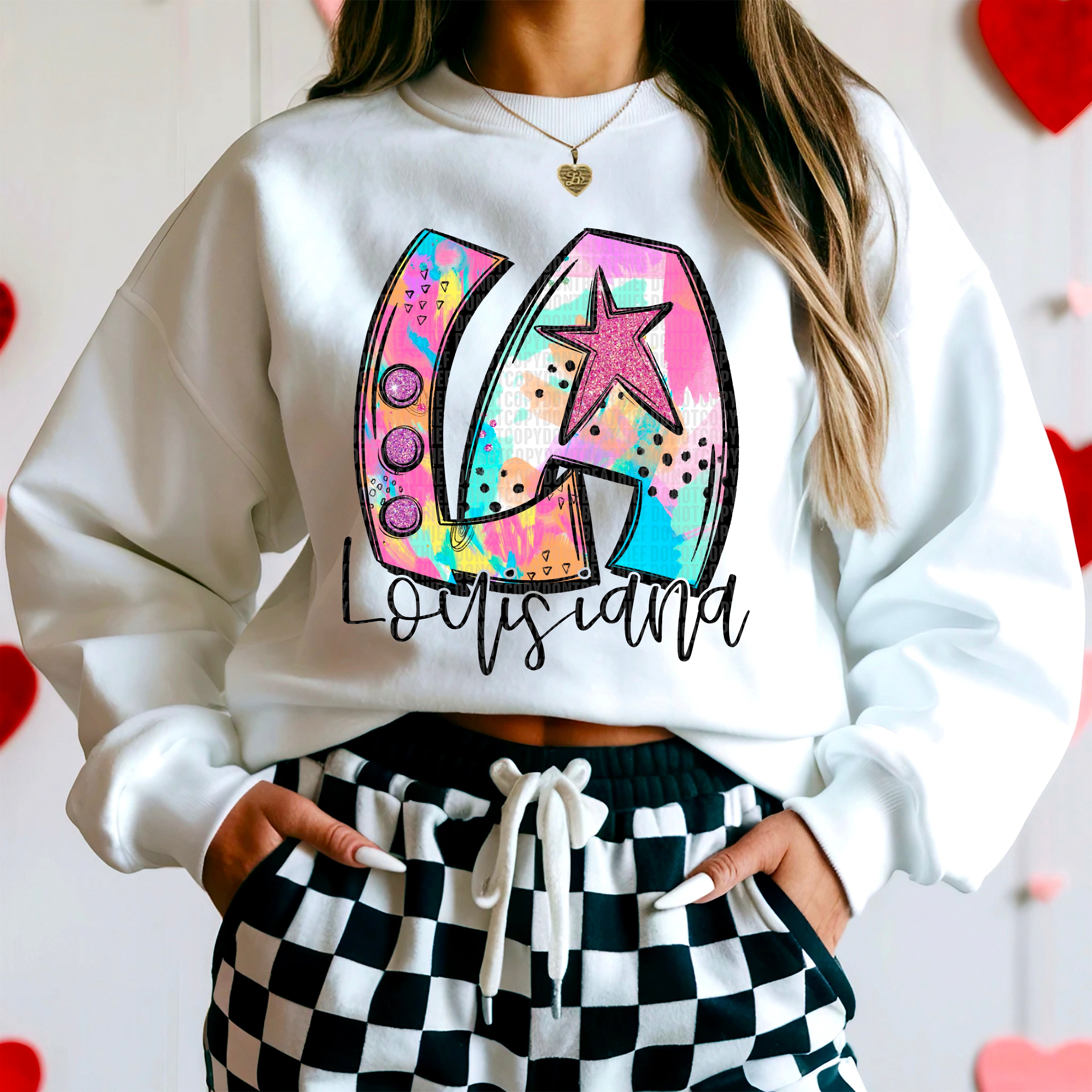 LA Louisiana Neon Splash (SDD) DTF transfer – Mud & Grace Transfers