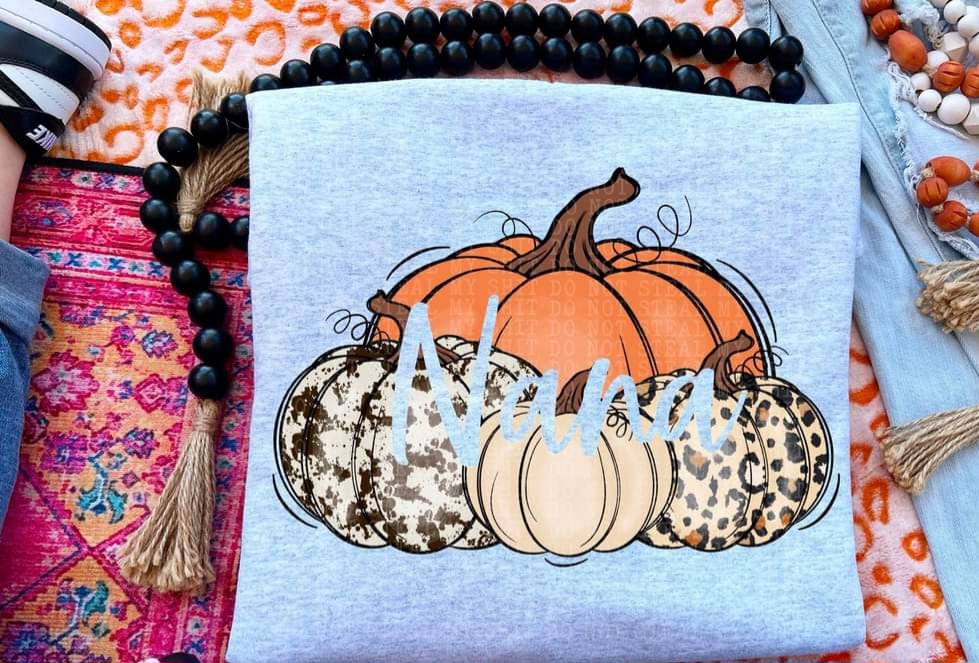 Nana fall pumpkins (DDD) 52143 DTF transfer – Mud & Grace Transfers