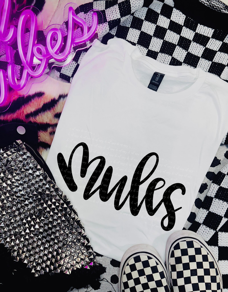 Mules Hand Lettered 54108 DTF transfer – Mud & Grace Transfers