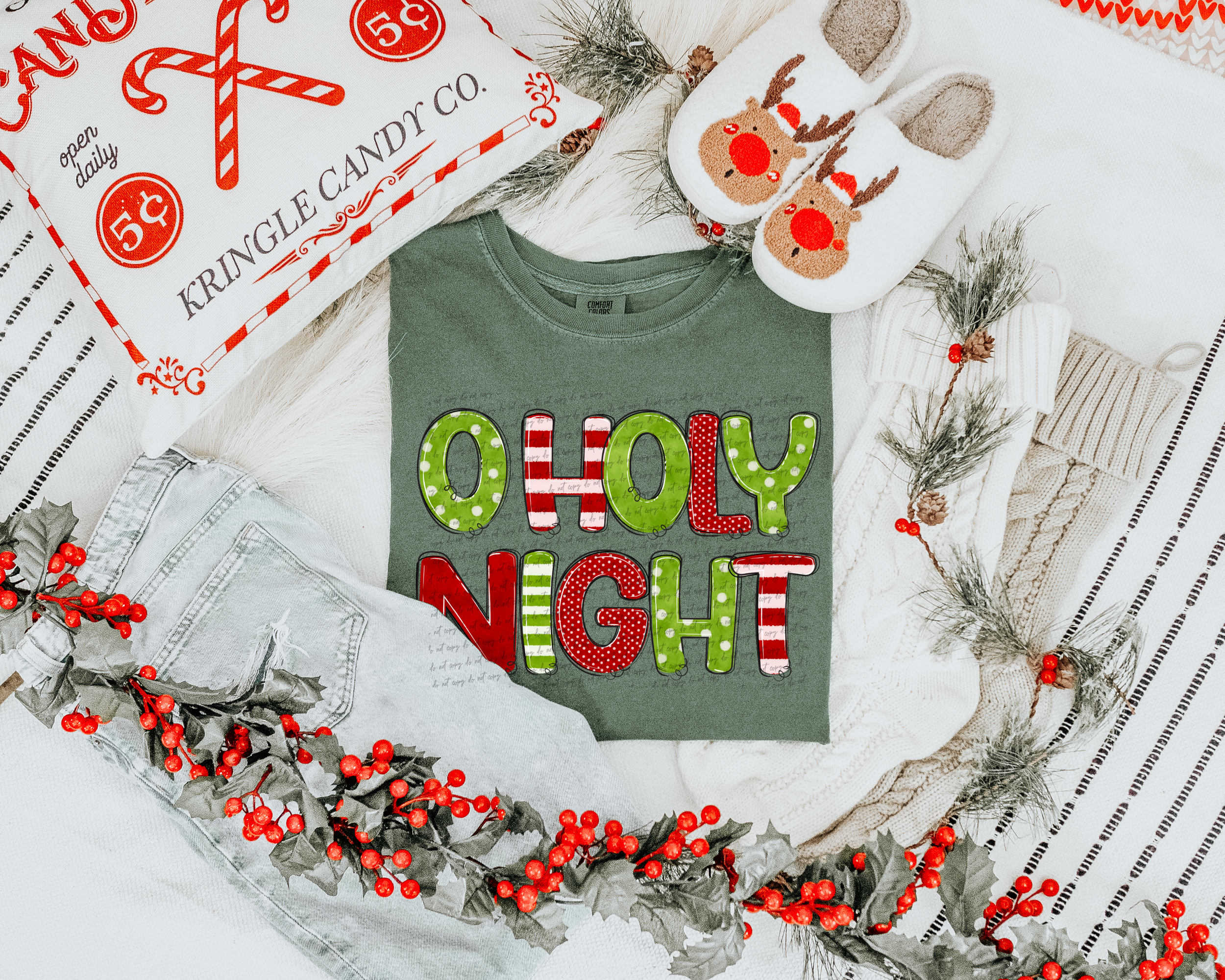 O Holy Night Typography 59956 DTF Transfer – Mud & Grace Transfers