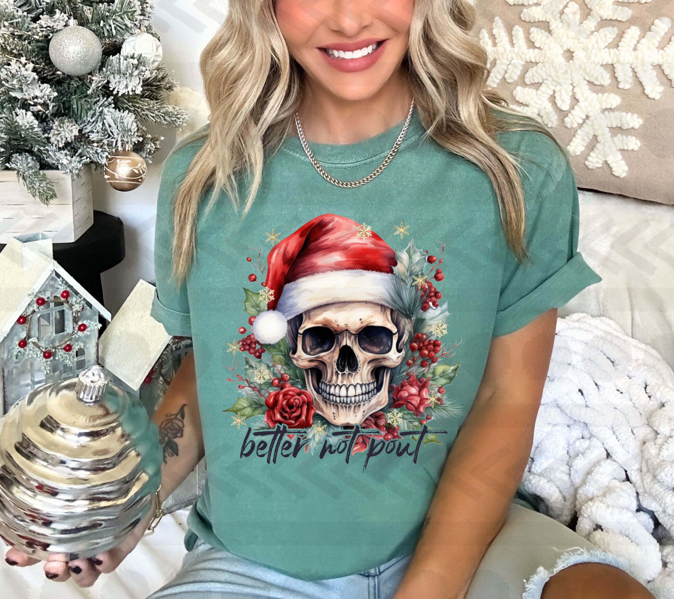 Better not pout skull 14052 DTF transfer – Mud & Grace Transfers