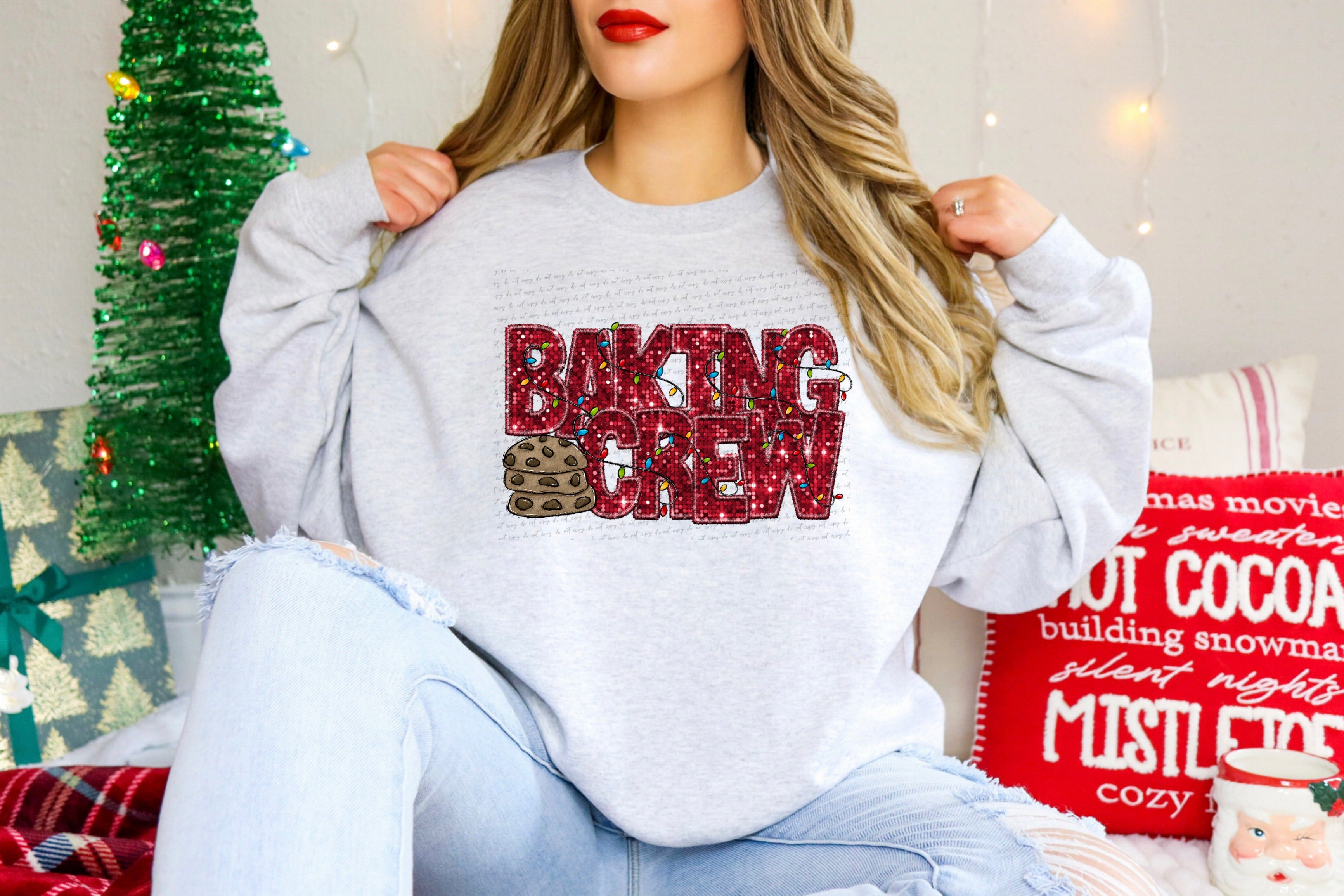 Baking crew chocolate chip cookies SEQUIN (City) 34904 DTF transfer ...