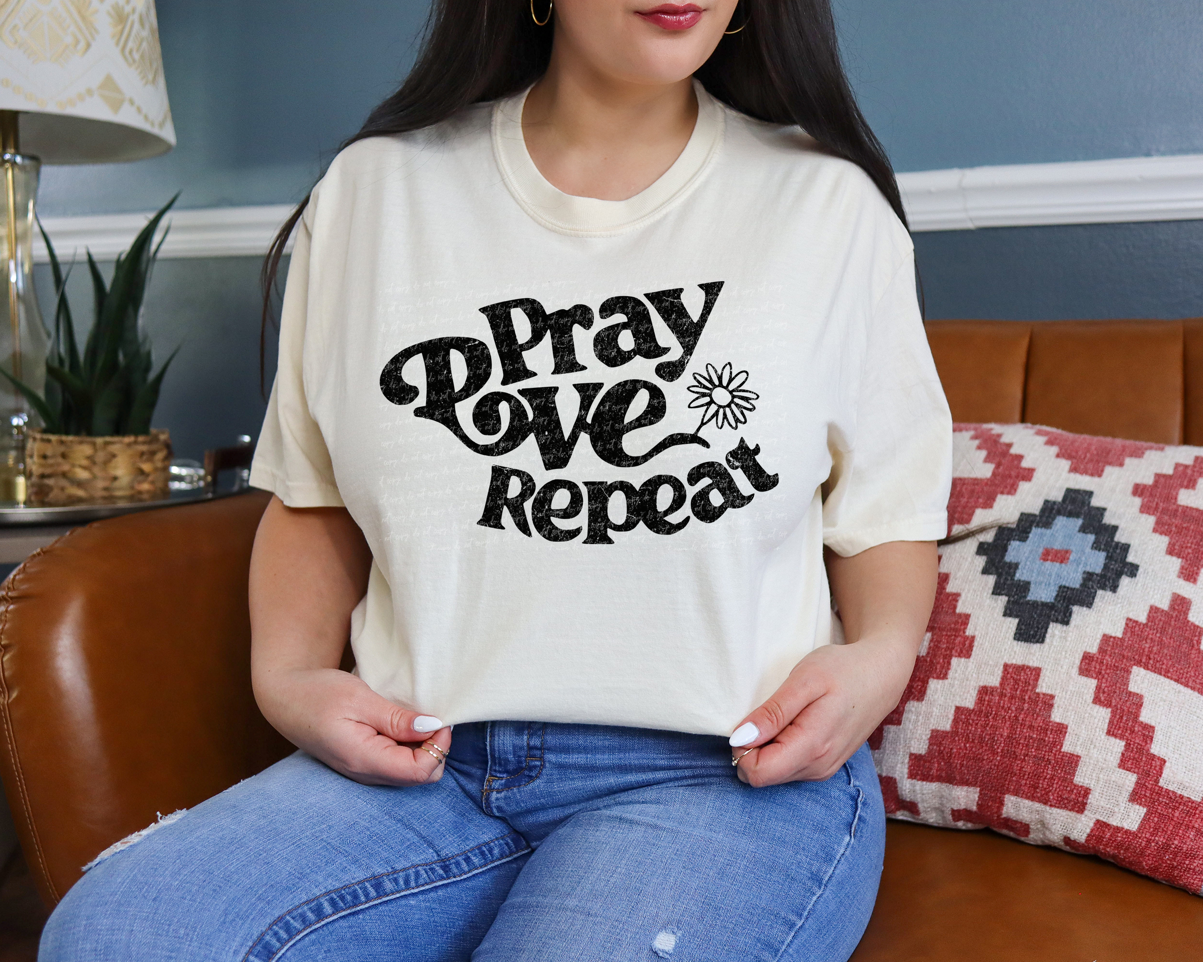 Pray Love Repeat Black 81361 DTF Transfer – Mud & Grace Transfers