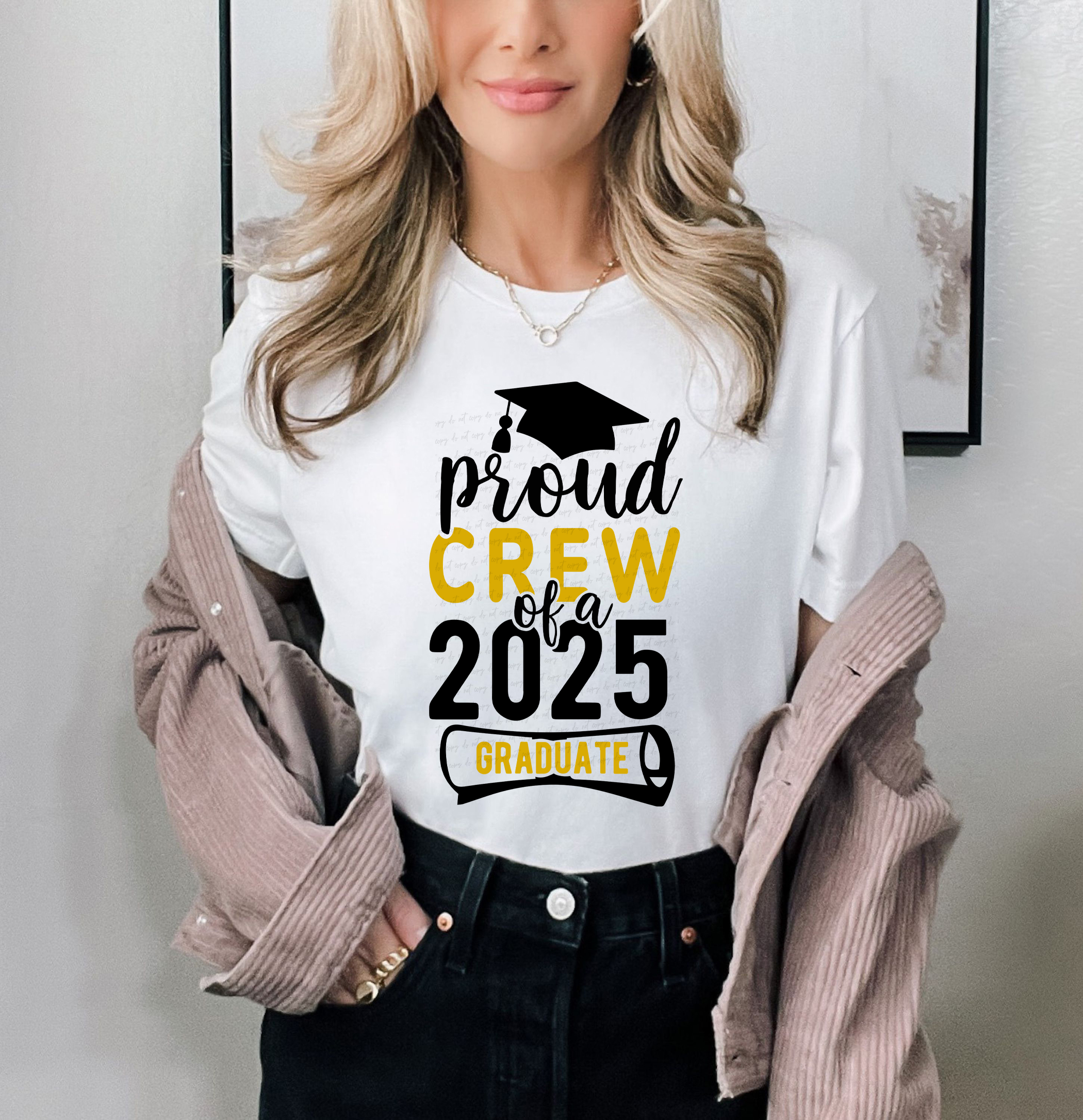 Proud Crew Of A 2025 Graduate Mortarboard 76712 DTF Transfer – Mud ...