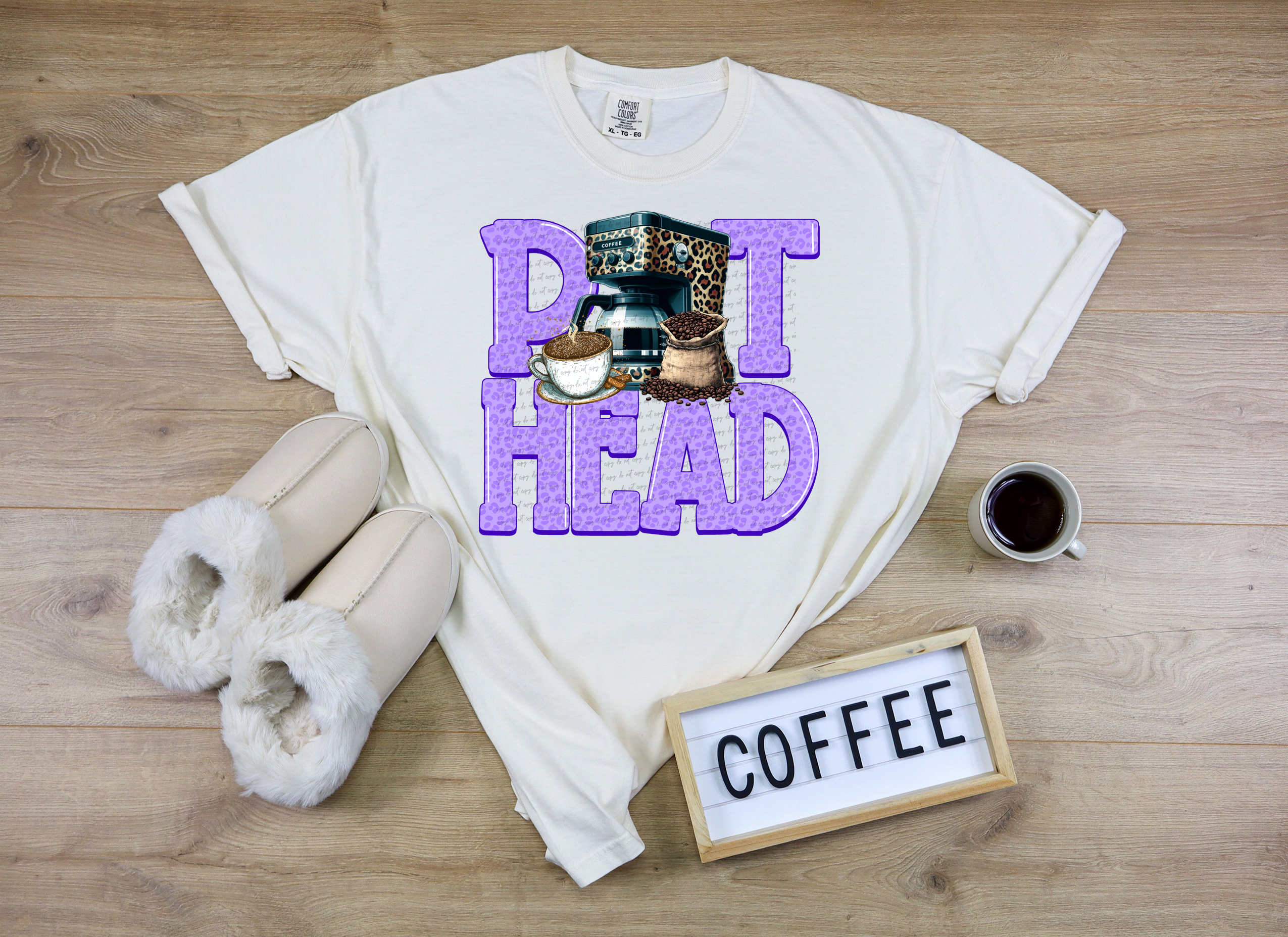 Purple Pot Head Coffee 76478 DTF Transfer – Mud & Grace Transfers