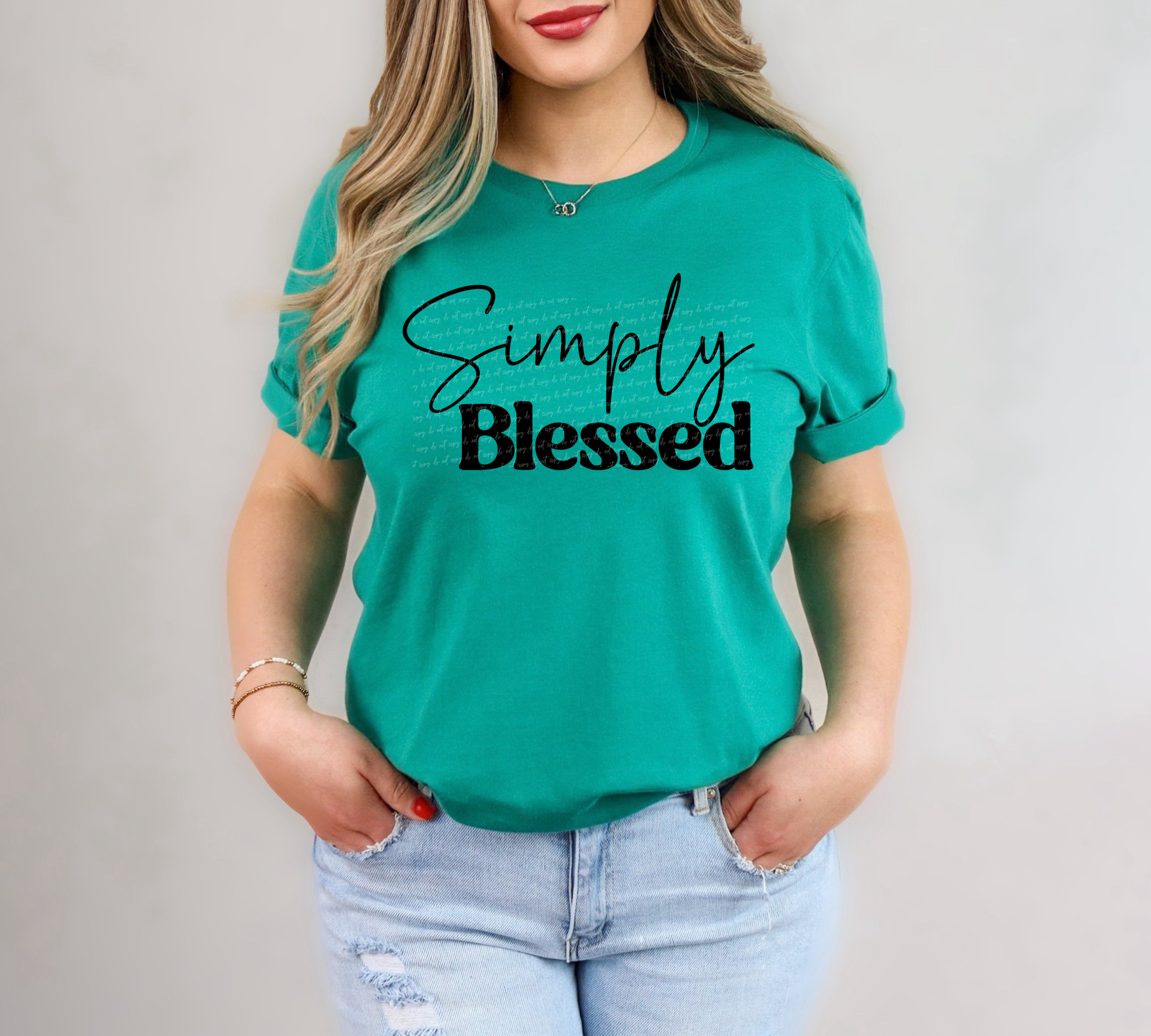 Simply Blessed Cursive And Serif Font Black 89453 DTF Transfer – Mud ...