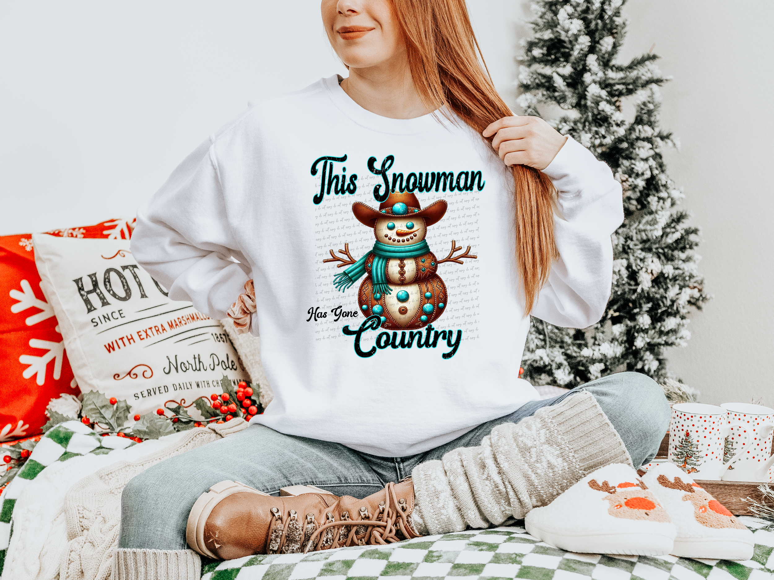 This Snowman Has Gone Country 59433 DTF transfer – Mud & Grace Transfers