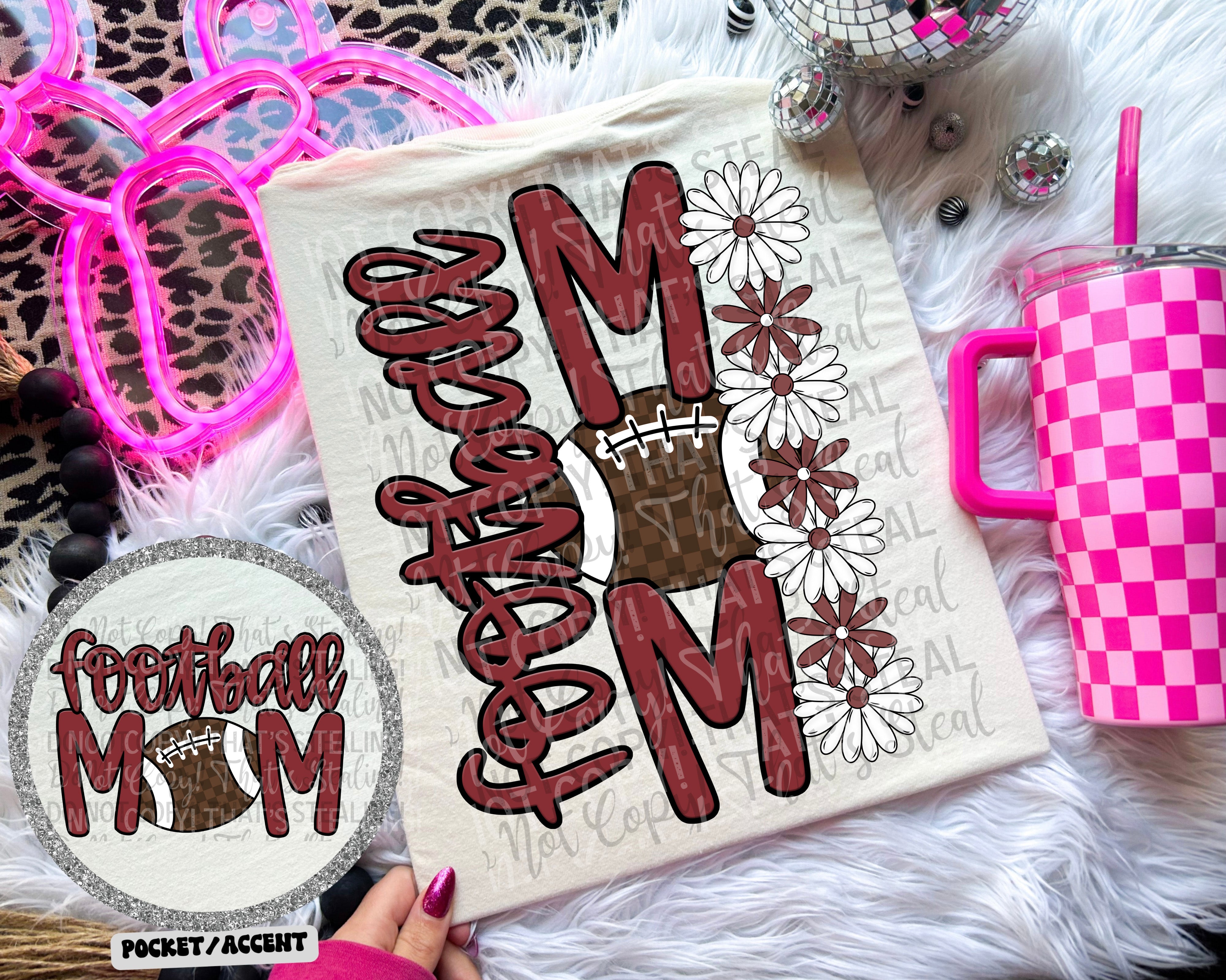 Football mom MAROON (POCKET NOT INCLUDED) (Caplinger) – Mud & Grace ...