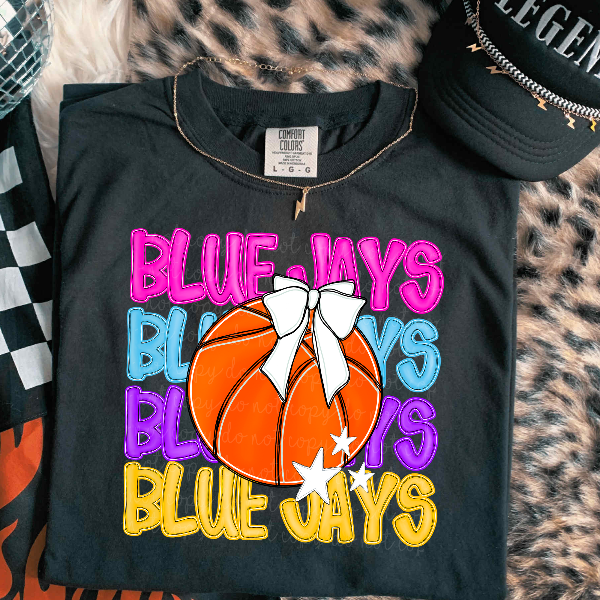 Blue Jays Preppy Bright Basketball (caplinger) DTF Transfer – Mud ...